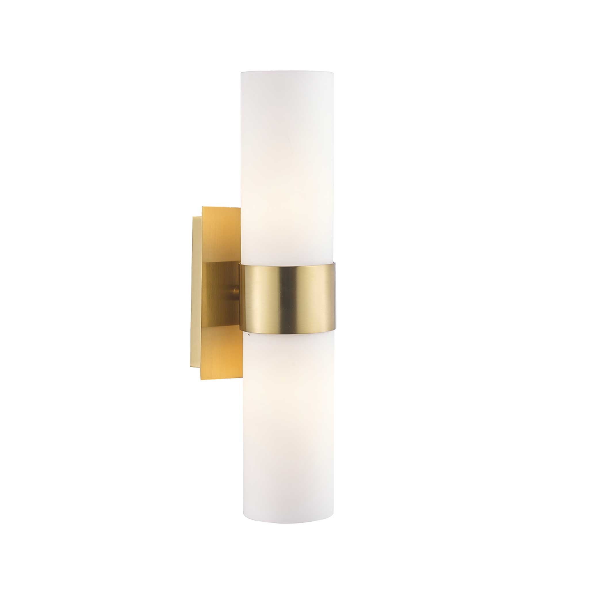 Provincial Collection Wall Sconce - Frosted Glass - Brass Finish - H:4 ...